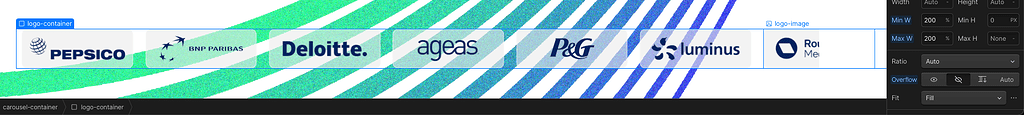 Carousel with customer logos animation spacing bug - Animations & Interactions - Forum | Webflow
