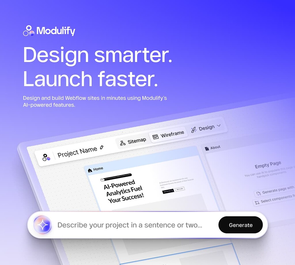 Working on Modulify – an AI-powered design tool for Webflow users - Show & Tell - Forum | Webflow