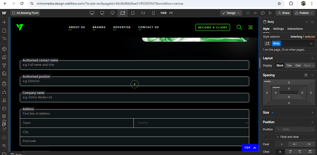 Unable to type in form input field - General - Forum | Webflow