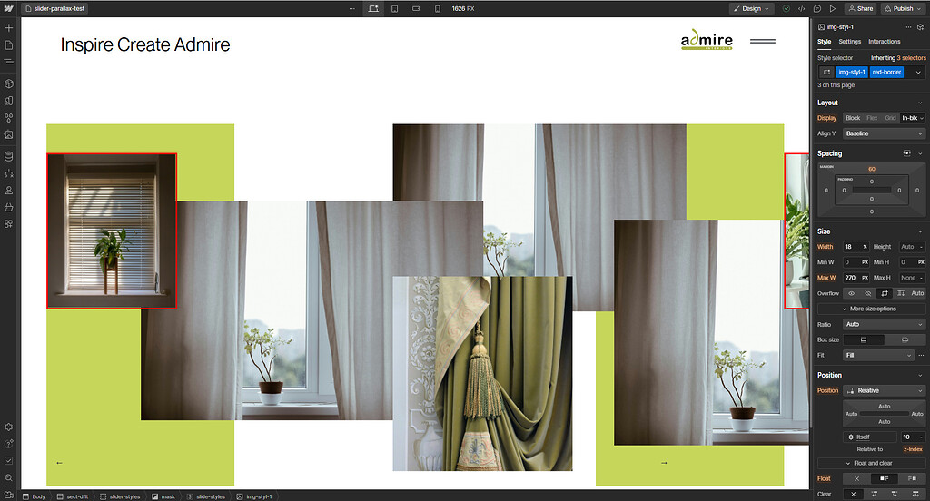Side moving parallax effect on slide elements - Animations ...