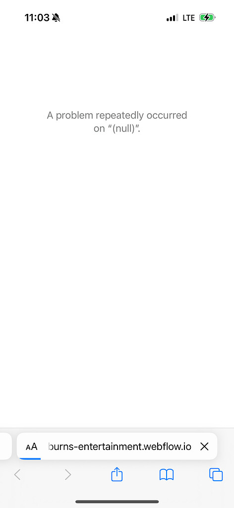 Site not loading on safari mobile iOS (RESOLVED) - General - Forum | Webflow