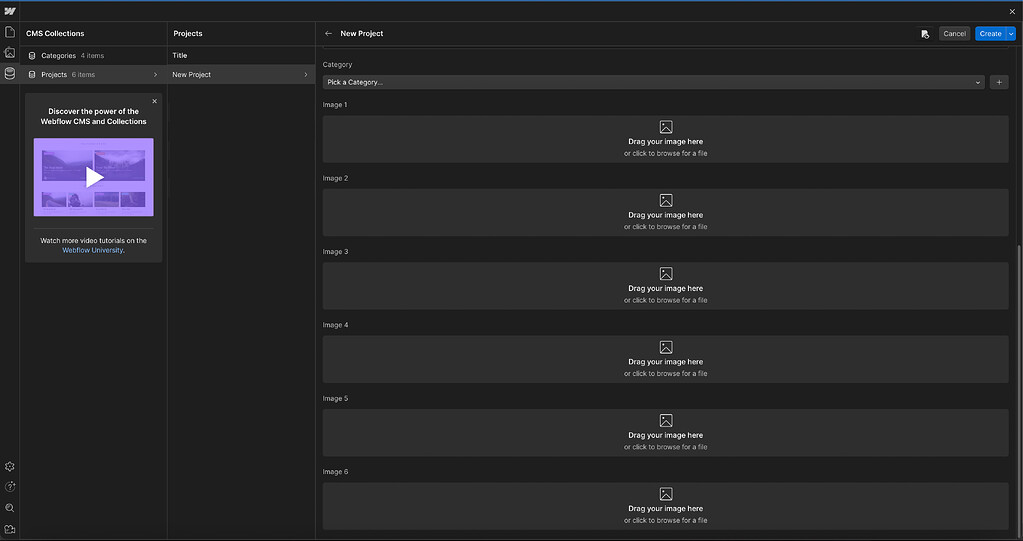 How to add more pictures to a project from CMS - CMS - Forum | Webflow