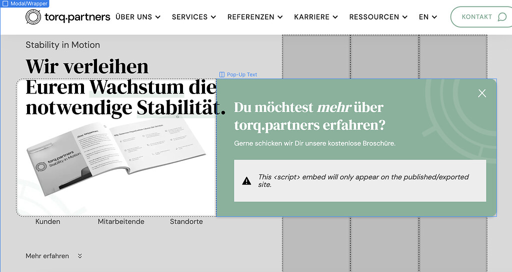 Pop-Up Modal Overlapping with Text Section - General - Forum | Webflow
