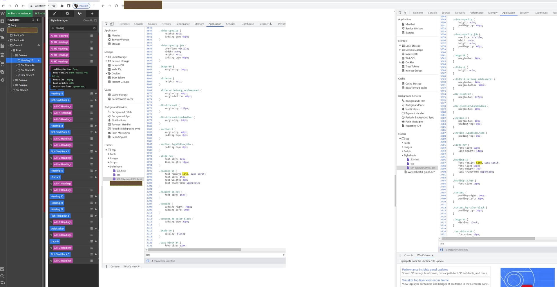 Get rid of a class which is part of the CSS, but not of the style manger in Webflow - Layout ...