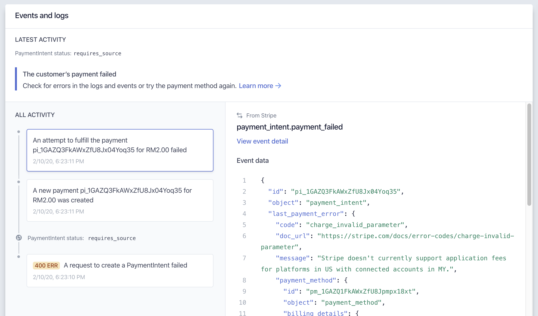 Stripe payment failed - Ecommerce - Forum | Webflow