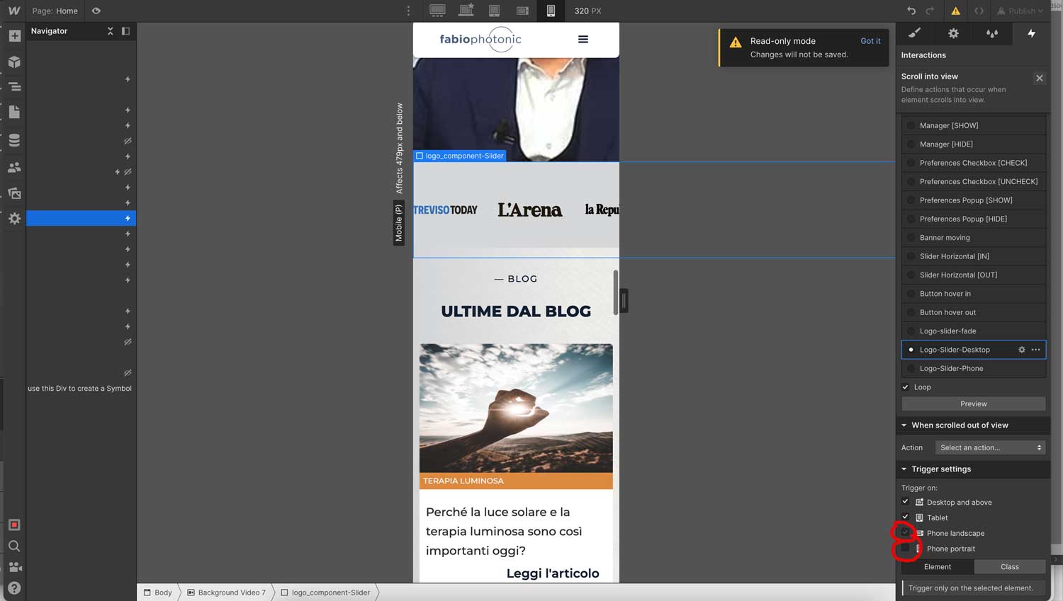 Infinite scroll logo section doesn't work on mobile - Animations & Interactions - Forum | Webflow