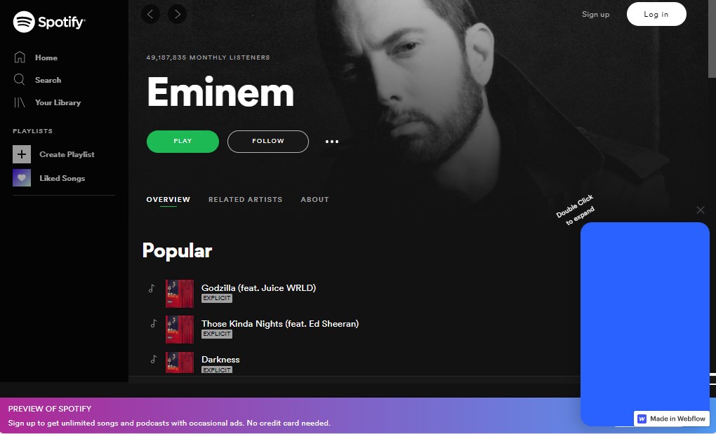 Spotify Web Player Remake (Cloneable) - Show & Tell - Forum | Webflow