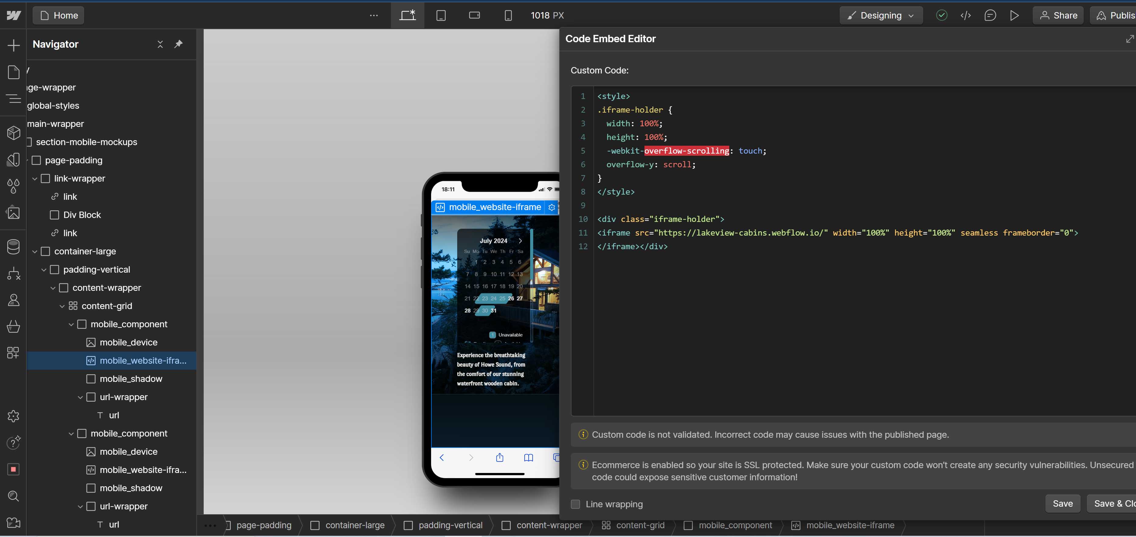 Question about changing scrollable mobile mockup - General - Forum | Webflow