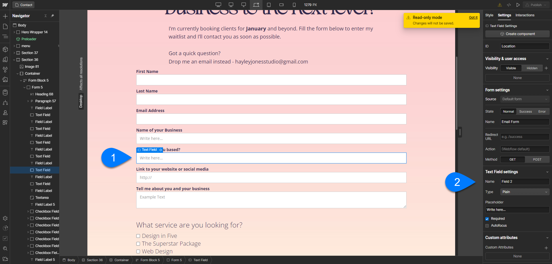 Form areas not showing up - General - Forum | Webflow