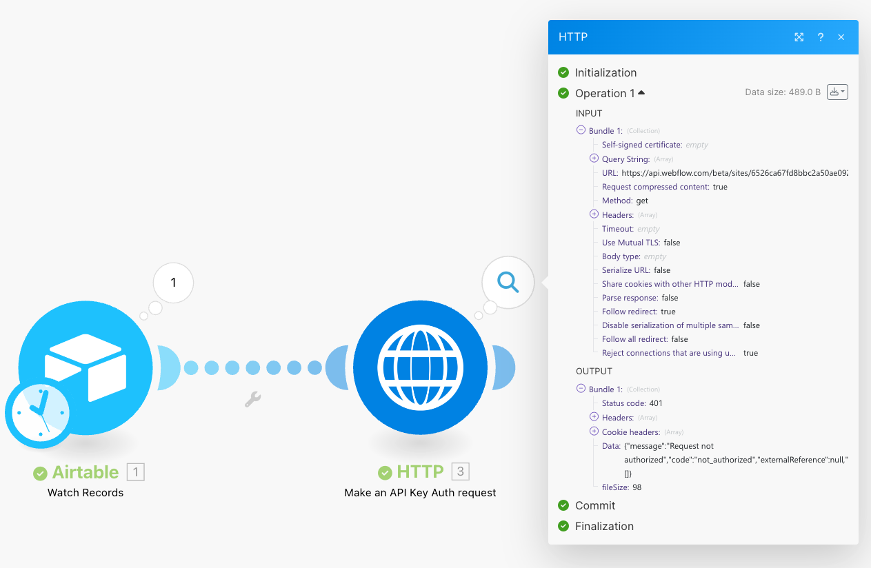 Problem in connecting by API - scopes - Data API - Forum | Webflow