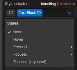 Ecommerce variant selector button text current/selected state not ...
