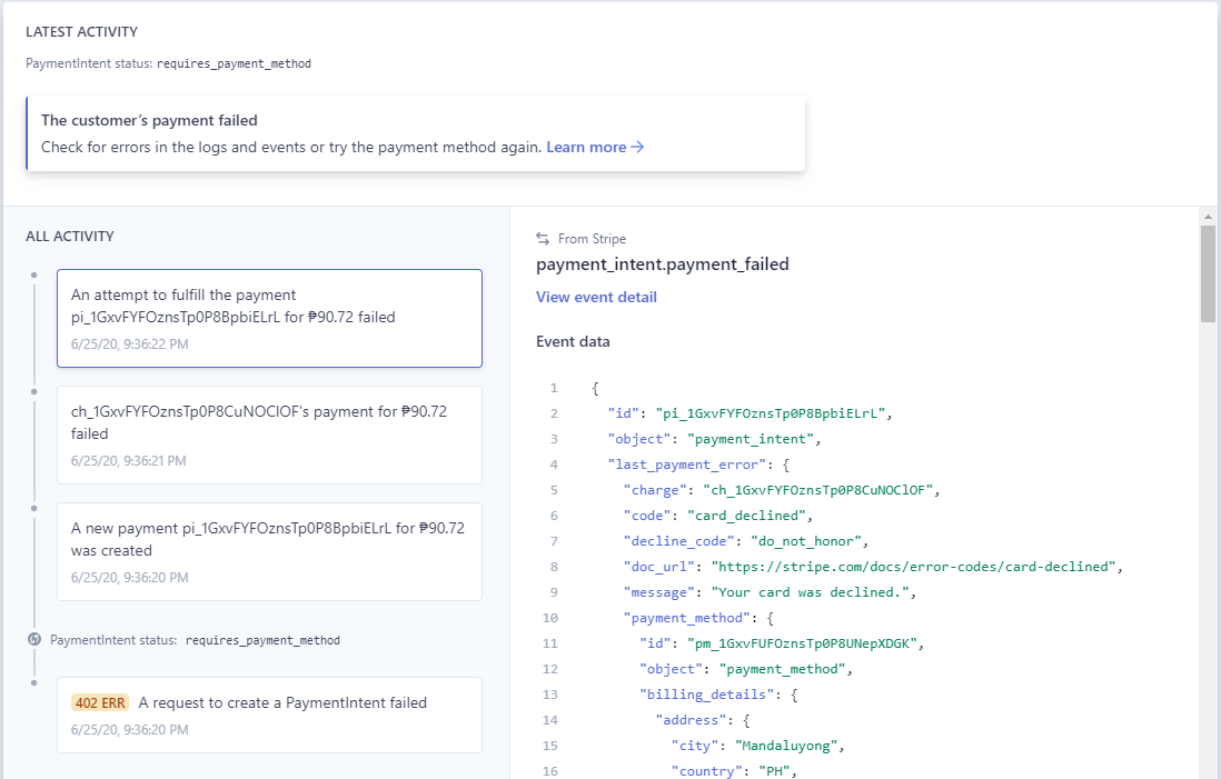 Stripe payment failed - Ecommerce - Forum | Webflow