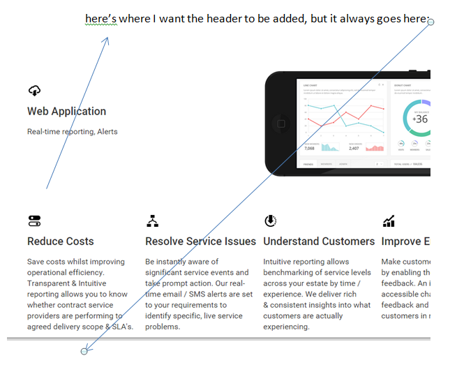 Basic Help Needed - adding headers wherever you want - General - Forum ...