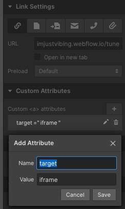 How to target iframe with link? - Custom code - Forum | Webflow