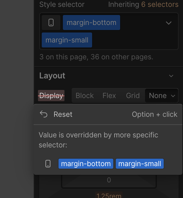 Mobile view: Value is overridden by more specific selector - General - Forum | Webflow