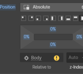 Position panel always showing relative to "Body" even if parent is set ...