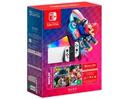 (NEW) Nintendo Switch OLED - Mario Kart 8 Deluxe Bundle (International ...