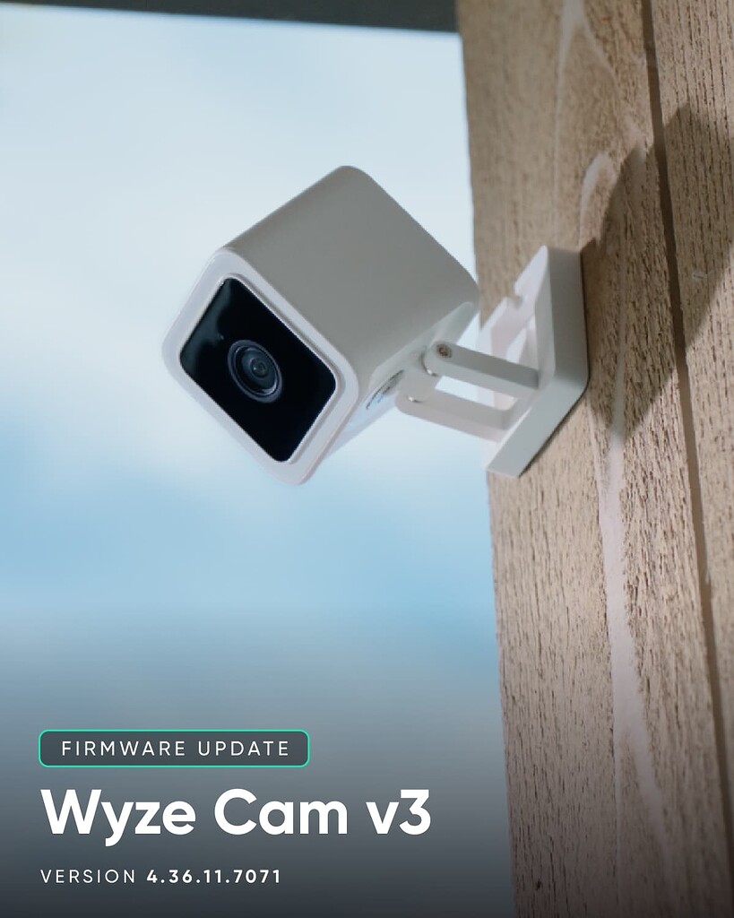 Wyze Cam v3 firmware - Released 10/22/2023 - Wyze News - Wyze Forum