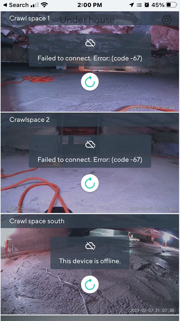 Wyze Pan V2 & V3-Pro error code -67 - Cameras - Wyze Forum
